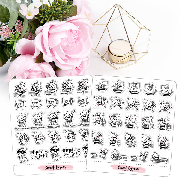 Ellie Planner Girl Stickers – Sweet Caress Designs