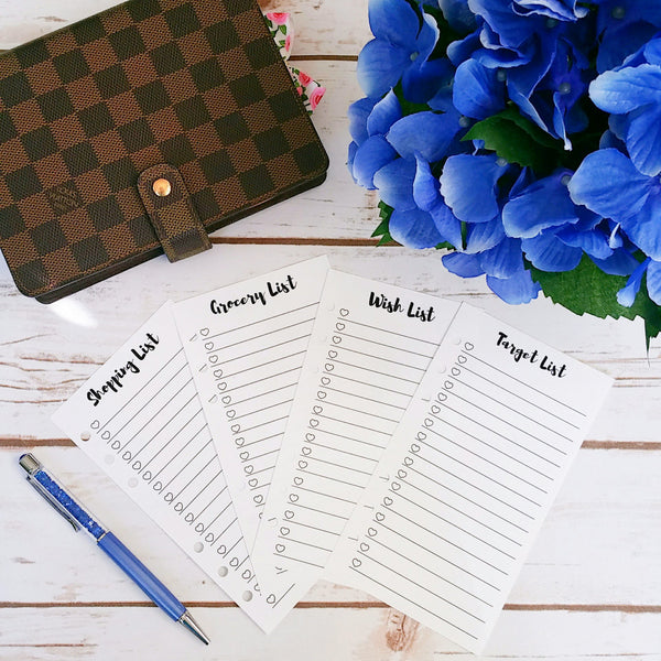 *DIGITAL* Printable Insert Lists Bundle – Sweet Caress Designs